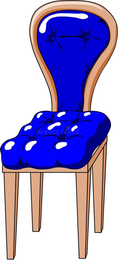 Blue chair stock vector. Illustration of blue, easy, white - 64218979