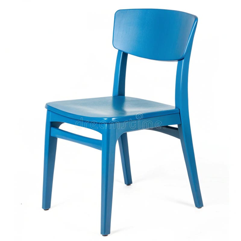 A Blue Chair with Fluffy Fur on it Stock Illustration - Illustration of ...