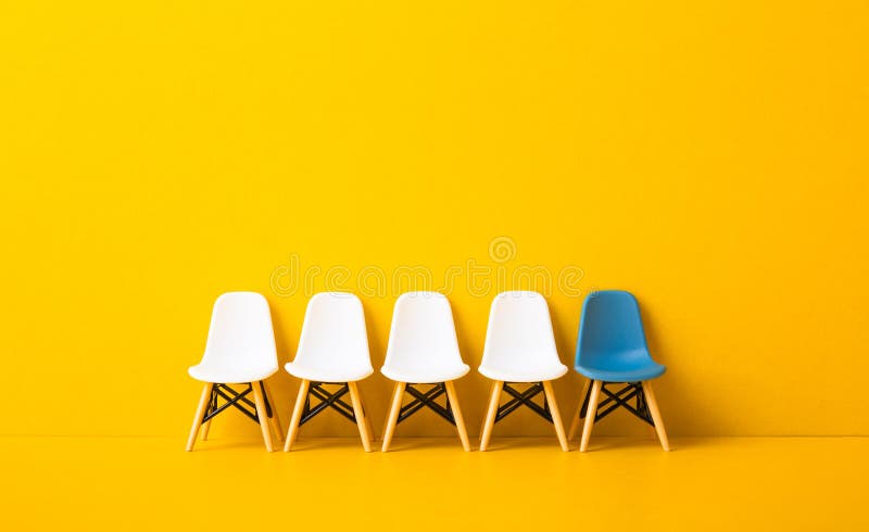 Blue Chair Standing Out from the Crowd. Business Concept Stock Photo ...