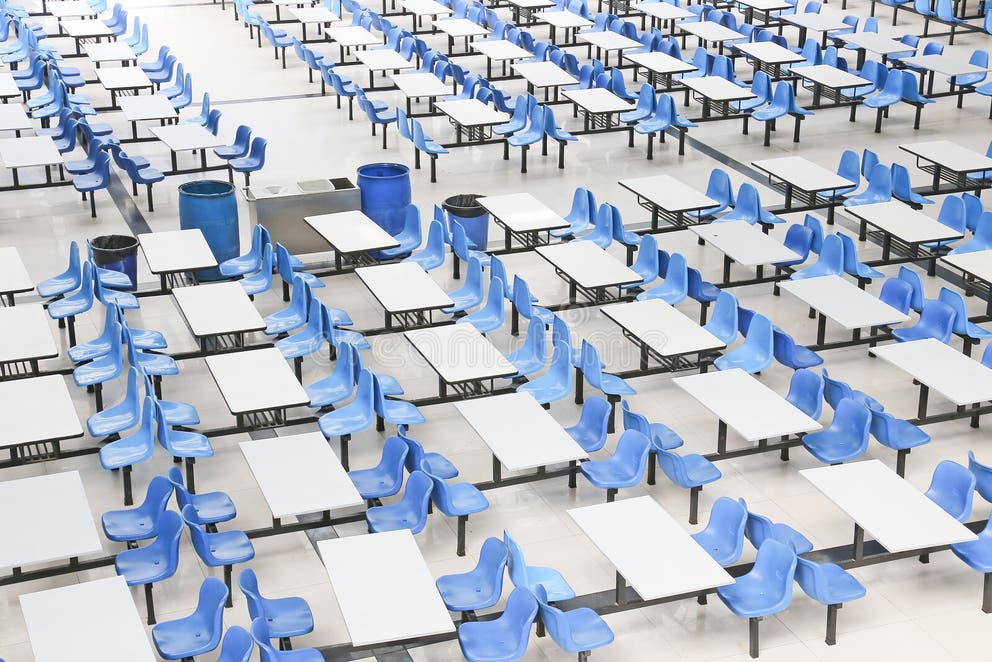 Blue chair stock image. Image of lunch, food, hall, lunchroom - 41284501