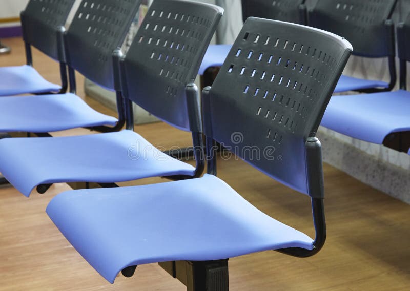 Blue chairs in office stock photo. Image of lounge, furniture - 73311614