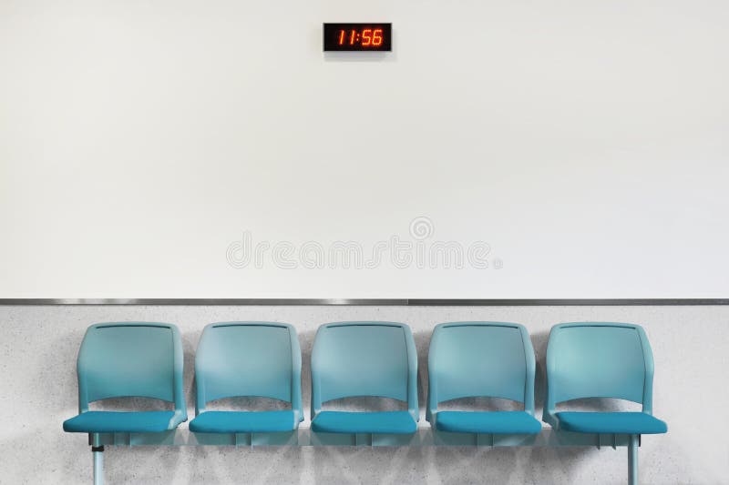 Blue Chairs in Waiting Area Stock Image - Image of bank, room: 34724387