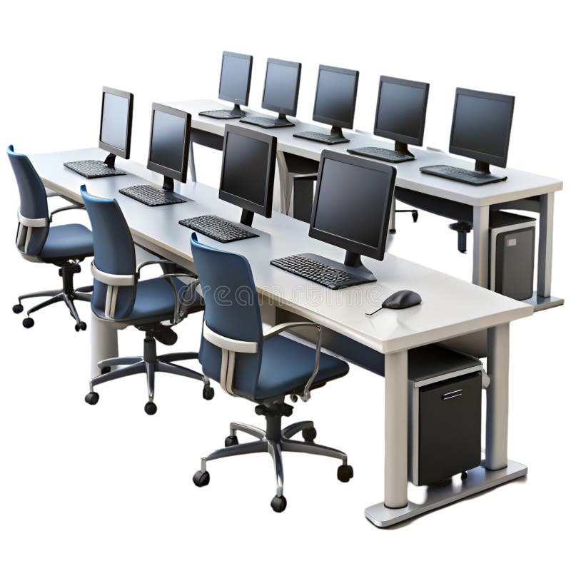 Tables Computer Lab Desktop Setup Stock Illustrations – 4 Tables Computer Lab Desktop Setup ...