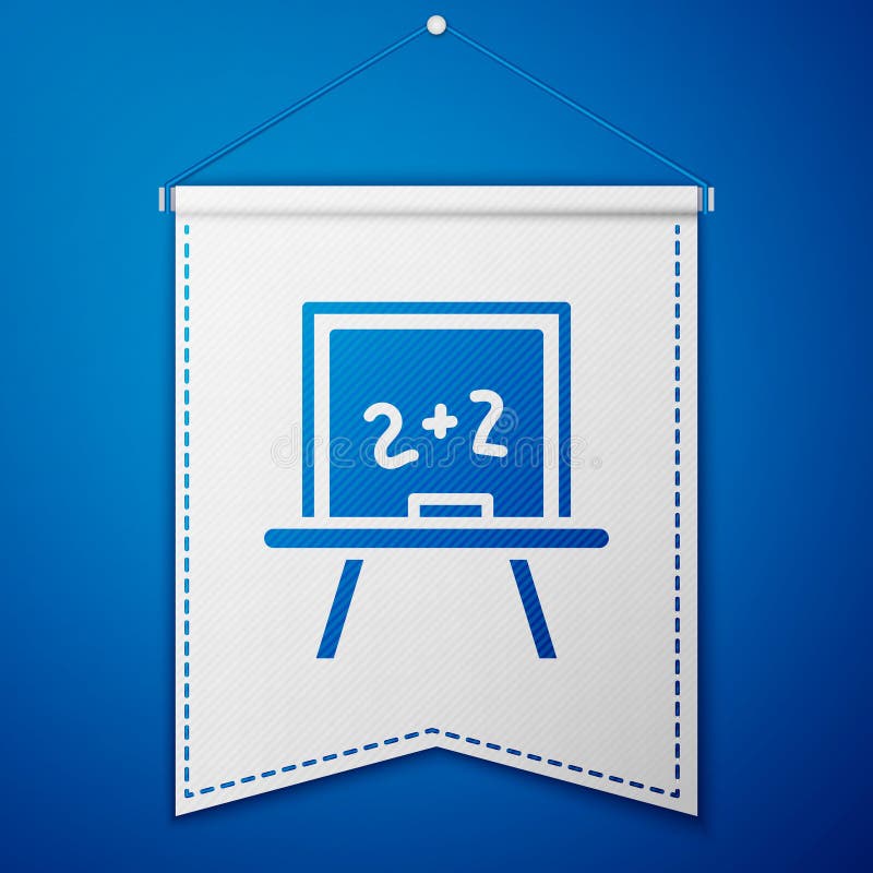 Blue Chalkboard Icon Isolated On Blue Background School Blackboard
