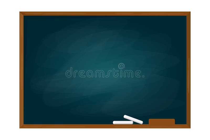 Blue Chalkboard Vector Isolated. Concept of School Stock Illustration ...