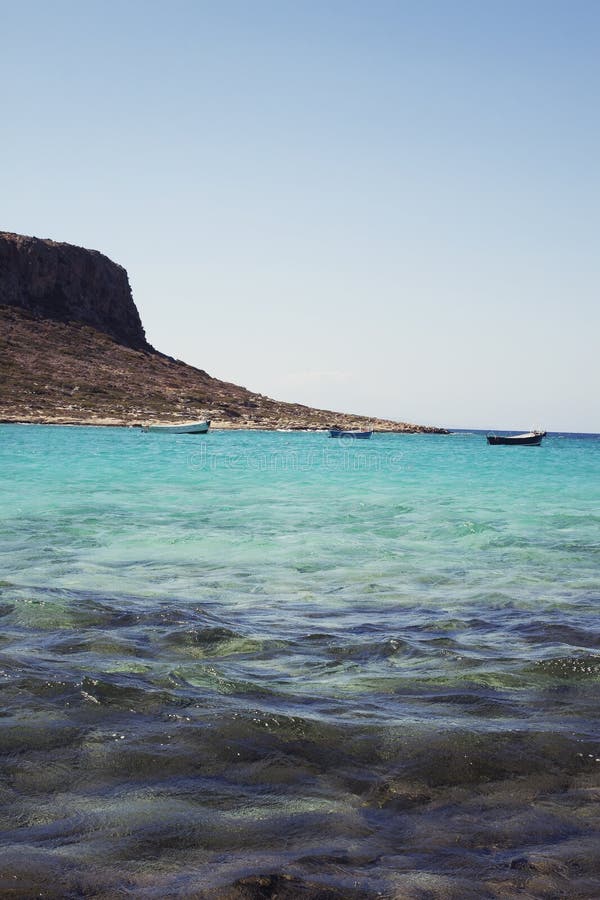 Blue chasm stock image. Image of landscape, gramvoussa - 83654905