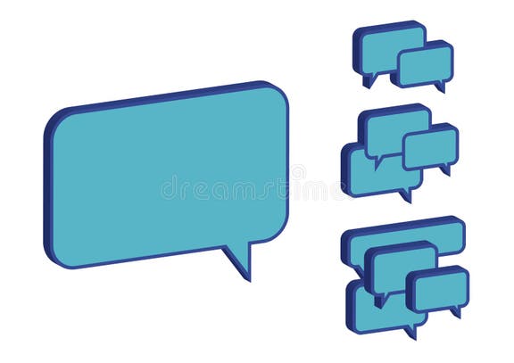 Blue chat box stock vector. Illustration of chatting - 21890274