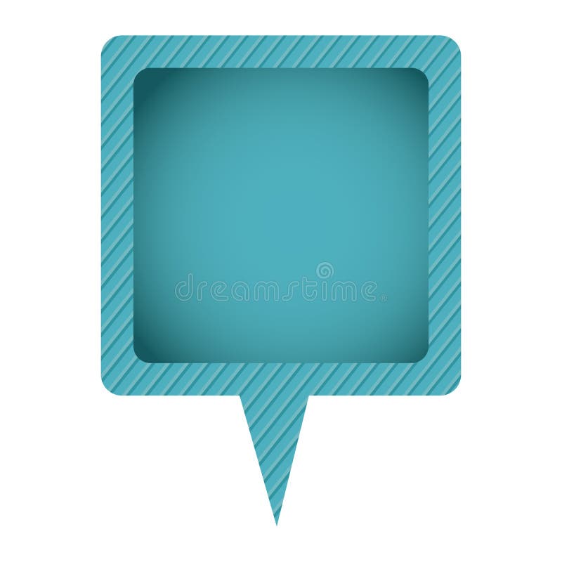 Blue chat bubble icon stock illustration. Illustration of drawing ...