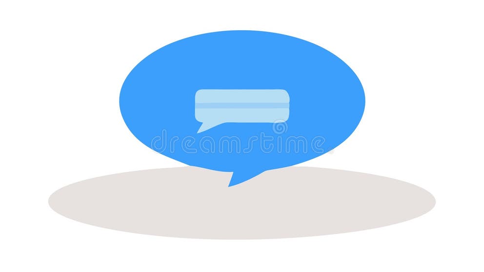 Blue Chat Bubble Message Communication Icon, Vector Design Generative ...
