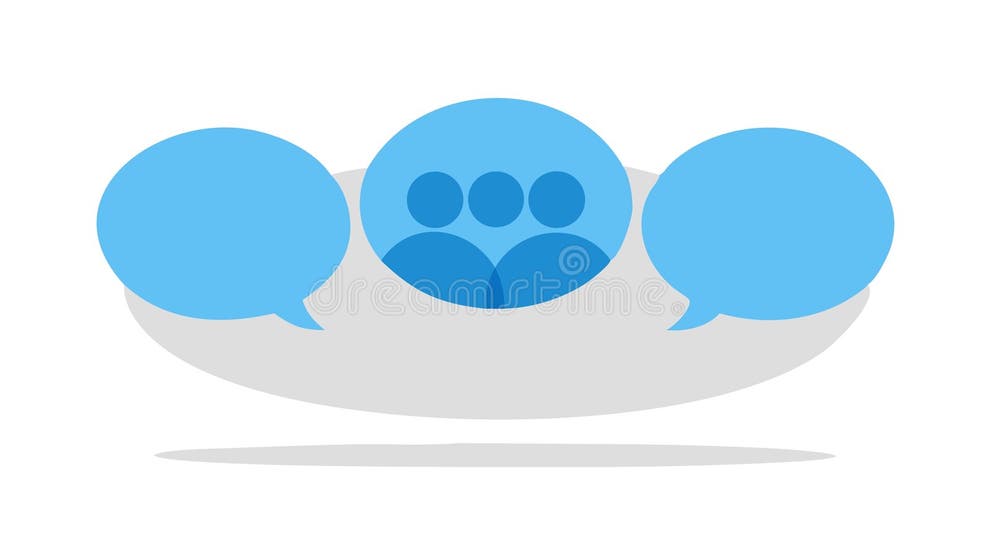 Blue Chat Bubbles Communication Message Icon, Vector Design Generative ...