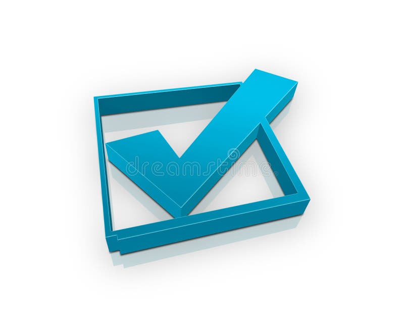 Blue check box stock illustration. Illustration of tick - 11108488