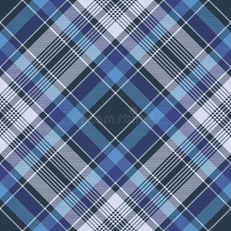 Blue Check Diagonal Seamless Fabric Texture Stock Vector - Illustration ...