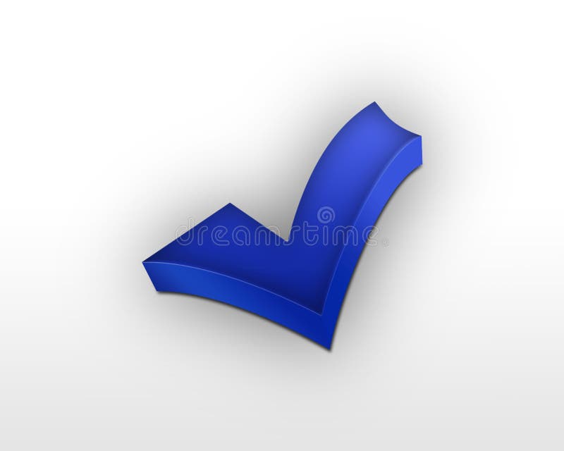 Blue check mark stock illustration. Illustration of checklist - 10617452