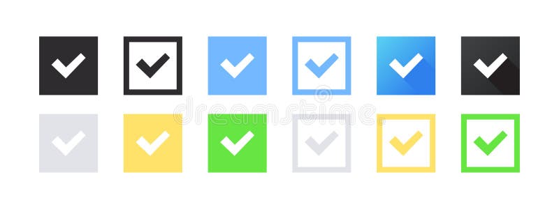 Blue Check Mark Logos. Profile Verification Vector Icons. Verification ...