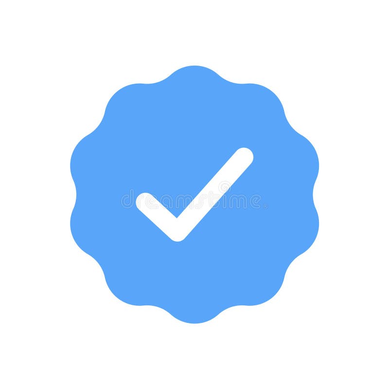 Blue Check Mark Tick Verification Icon Symbol. Confirm Checkmark Label ... Blue Check Mark Tick Verification Icon Symbol. Confirm Checkmark Label ...
