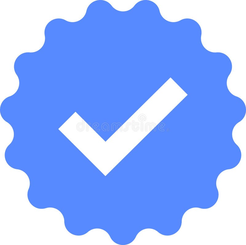Blue Check Mark Tick Verification Icon Symbol Vector Stock Vector ...