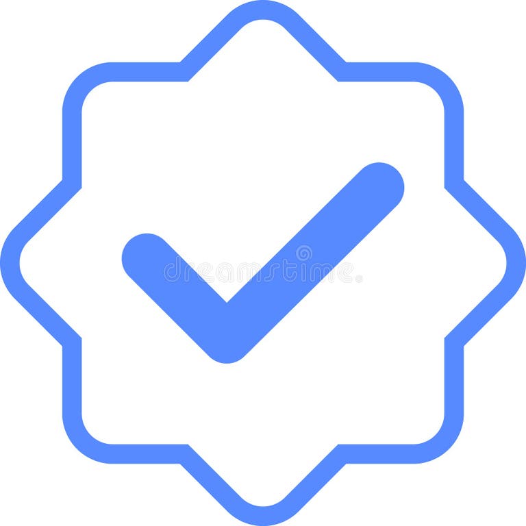 Blue Check Mark Tick Verification Icon Symbol Vector Stock Vector ...