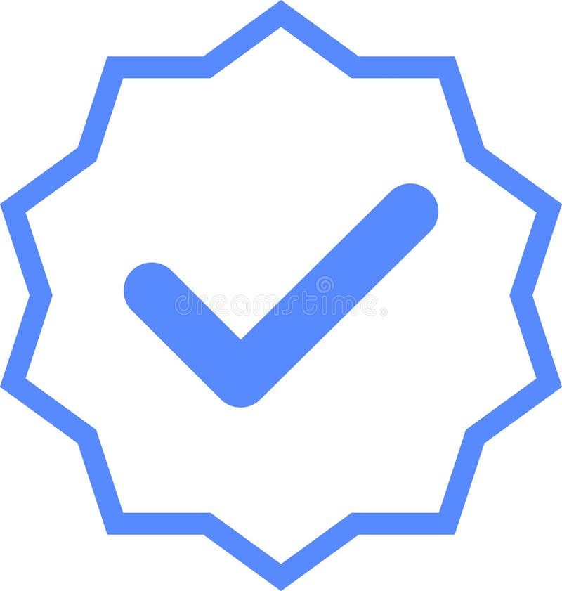 Blue Check Mark Tick Verification Icon Symbol Vector Stock Vector ...