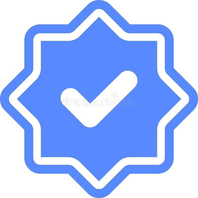 Blue Check Mark Tick Verification Icon Symbol Vector Stock Vector ...
