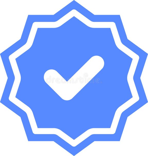 Blue Check Mark Tick Verification Icon Symbol Vector Stock Vector ...
