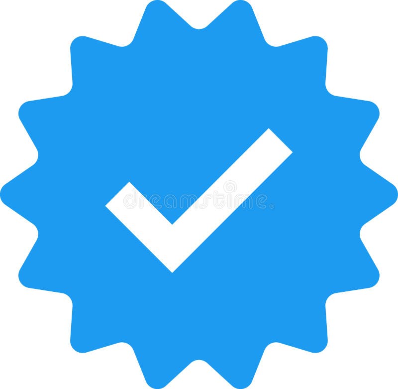 Blue Check Mark Tick Verification Icon Symbol Vector. Stock Vector ...