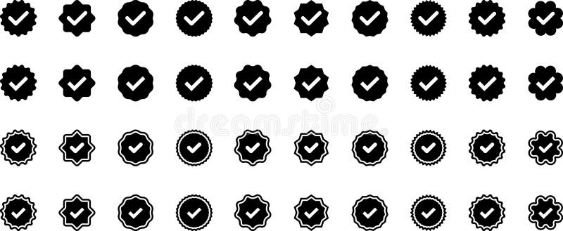 Blue Check Mark Tick Verification Icon Symbol Vector Stock Illustration ...