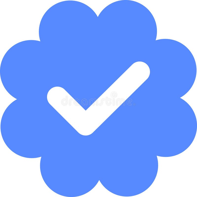 Blue Check Mark Tick Verification Icon Symbol Vector Stock Illustration ...