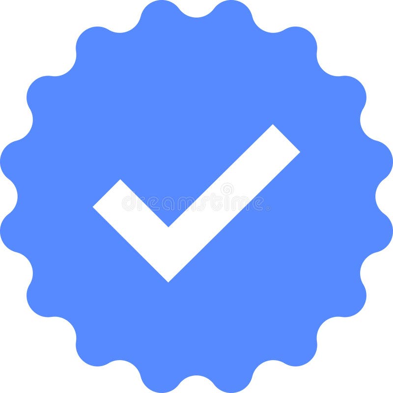 Blue Check Mark Tick Verification Icon Symbol Vector Stock Illustration ...