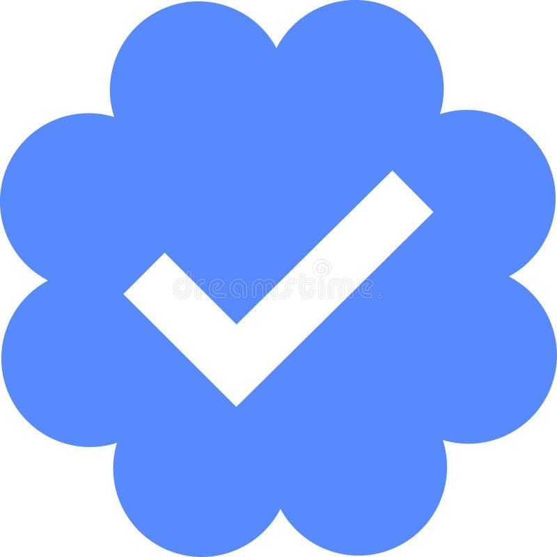Blue Check Mark Tick Verification Icon Symbol Vector Stock Illustration ...