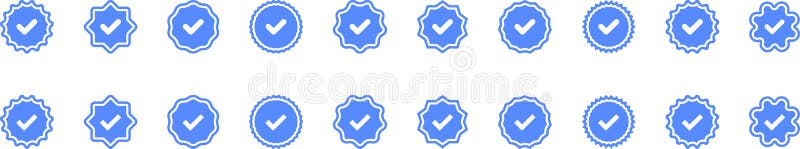 Blue Check Mark Tick Verification Icon Symbol Vector Stock Illustration ...