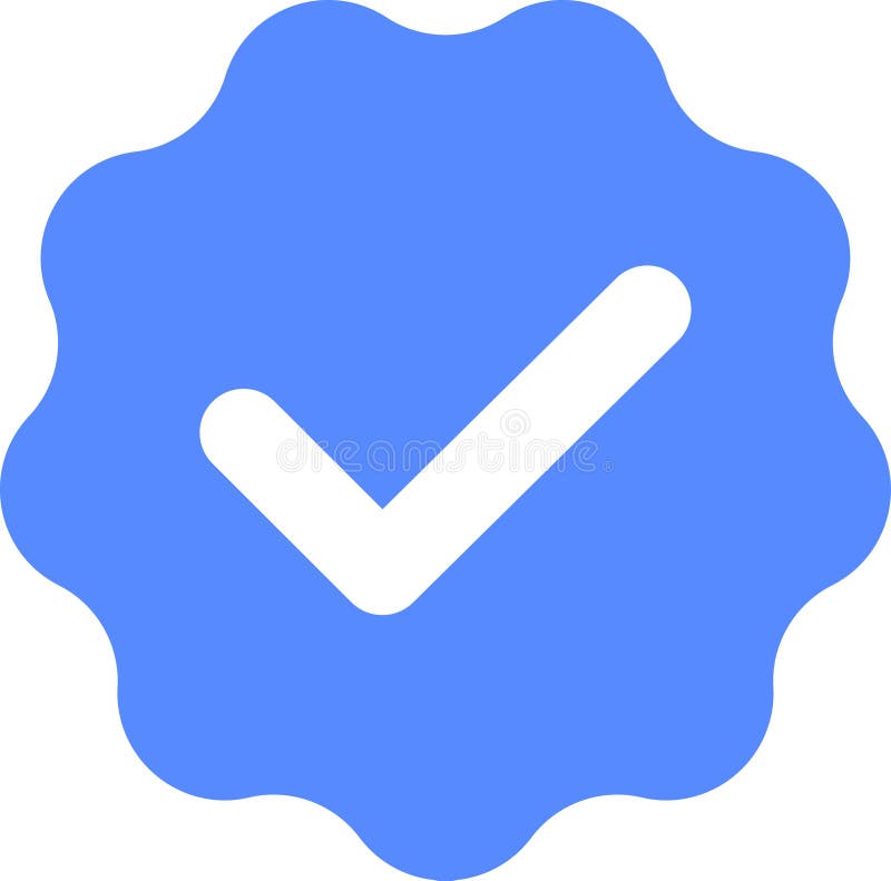 Blue Check Mark Tick Verification Icon Symbol Vector Stock Vector ...