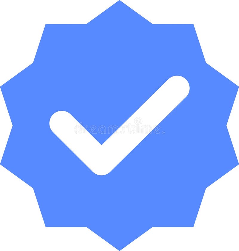 Blue Check Mark Tick Verification Icon Symbol Vector Stock Vector ...