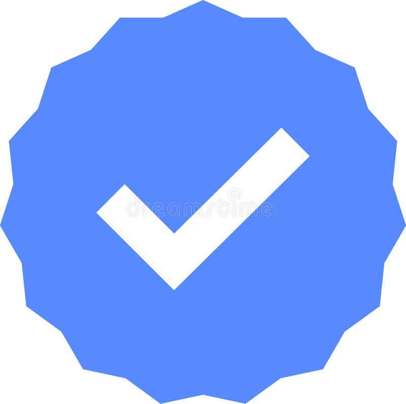 Blue Check Mark Tick Verification Icon Symbol Vector Stock Vector ...