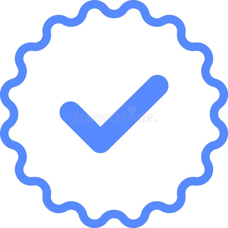 Blue Check Mark Tick Verification Icon Symbol Vector Stock Vector ...