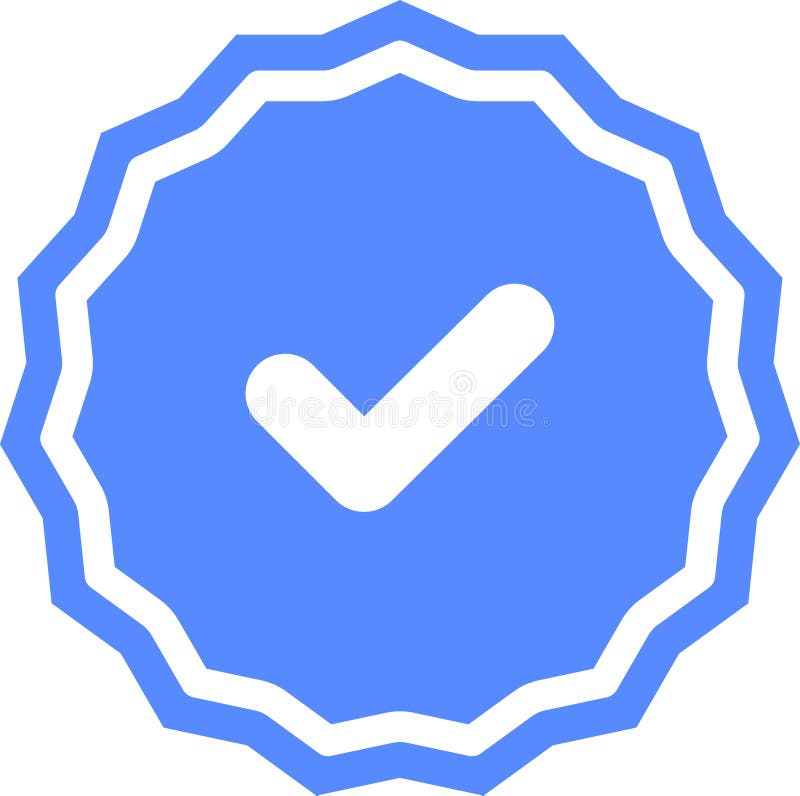 Blue Check Mark Tick Verification Icon Symbol Vector Stock Vector ...