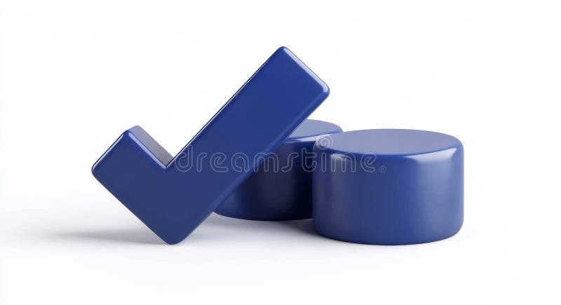 Blue Check Marks Against Light Backgrounds are Symbols Used for ...