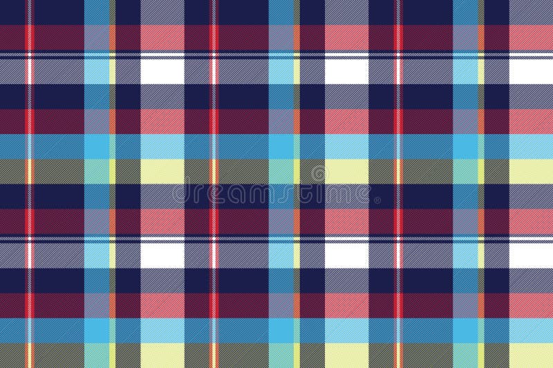 Blue Check Seamless Pattern Fabric Textile Stock Vector - Illustration ...