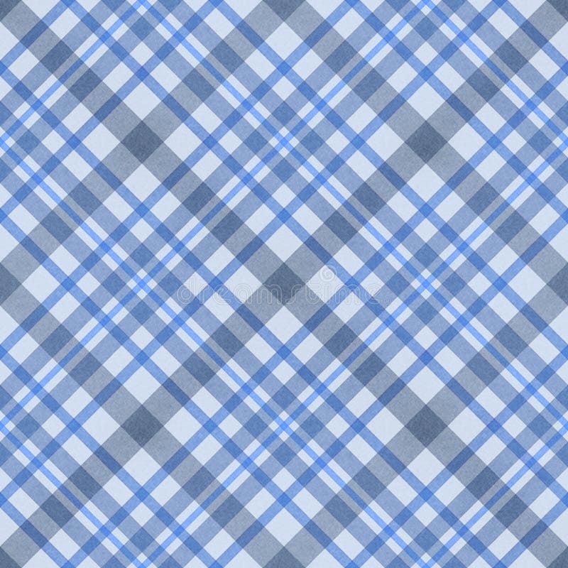 Blue Checked Fabric Seamless Pattern Stock Illustration - Illustration ...