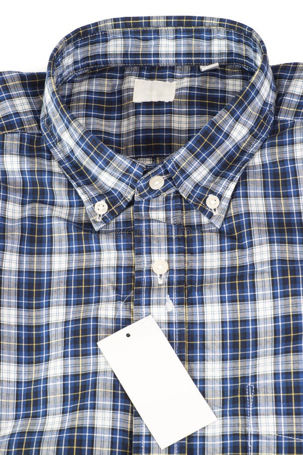Blue checked pattern shirt stock image. Image of clean - 26231863
