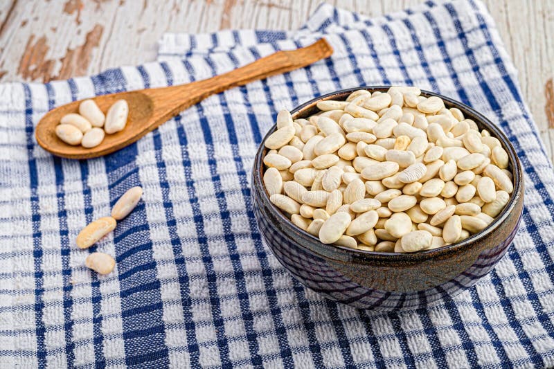 Blue Checked Table Cloth Covered in Peanuts Stock Photo - Image of ...