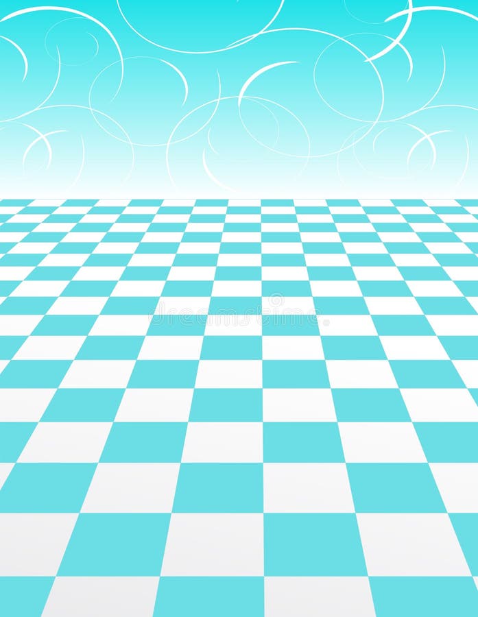 Blue Checker Pattern with Abstract Swirl Backgroun Stock Vector ...