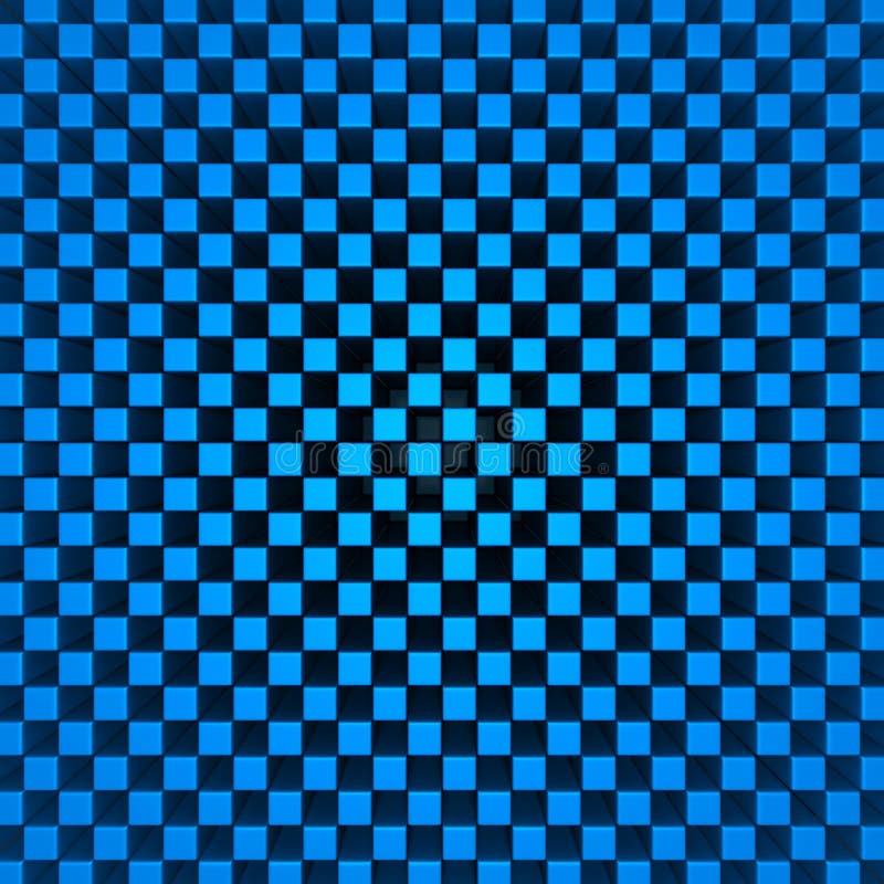 Blue Checker Pattern Cubes Background Stock Illustration - Illustration ...