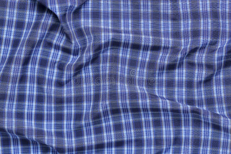 Blue checkered fabric stock photo. Image of stylish - 138385962