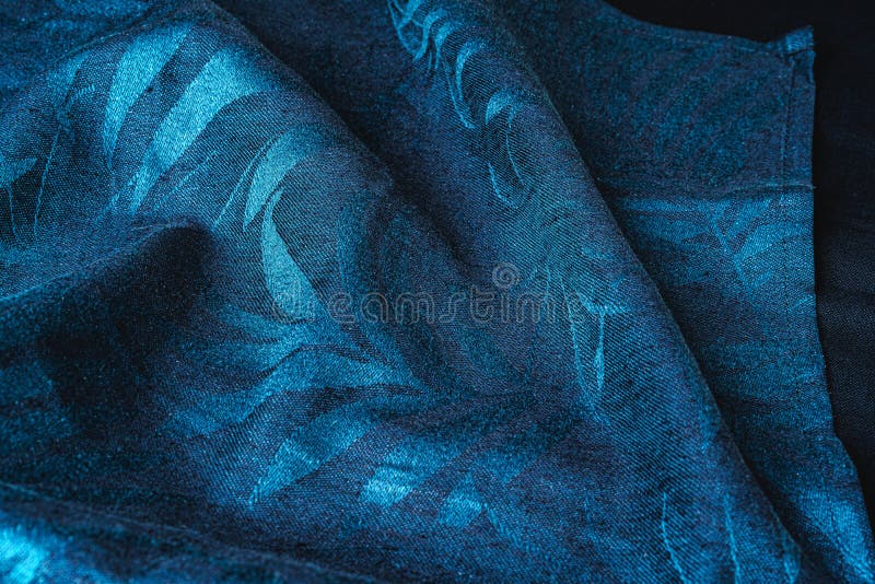 Blue Checkered Fabric Closeup , Tablecloth Texture, Close Up. Stock ...