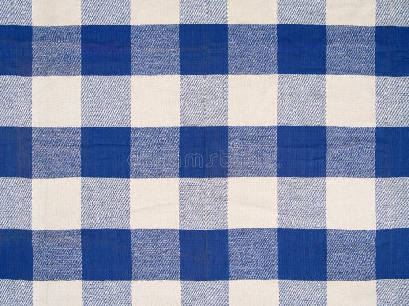 Blue checkered tablecloth stock photo. Image of retro - 36646318