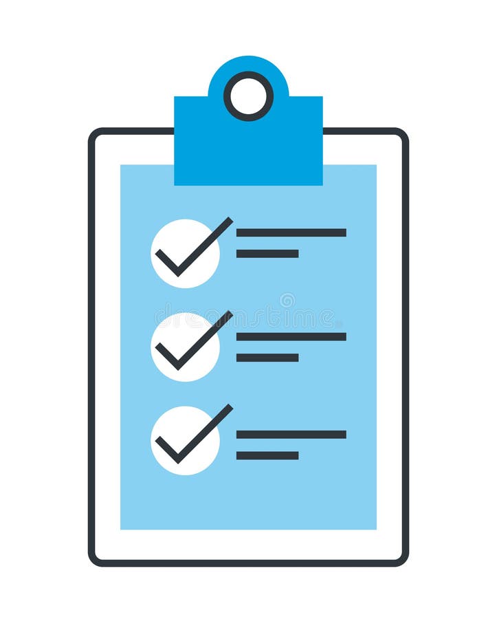 Blue checklist icon stock vector. Illustration of business - 228918554