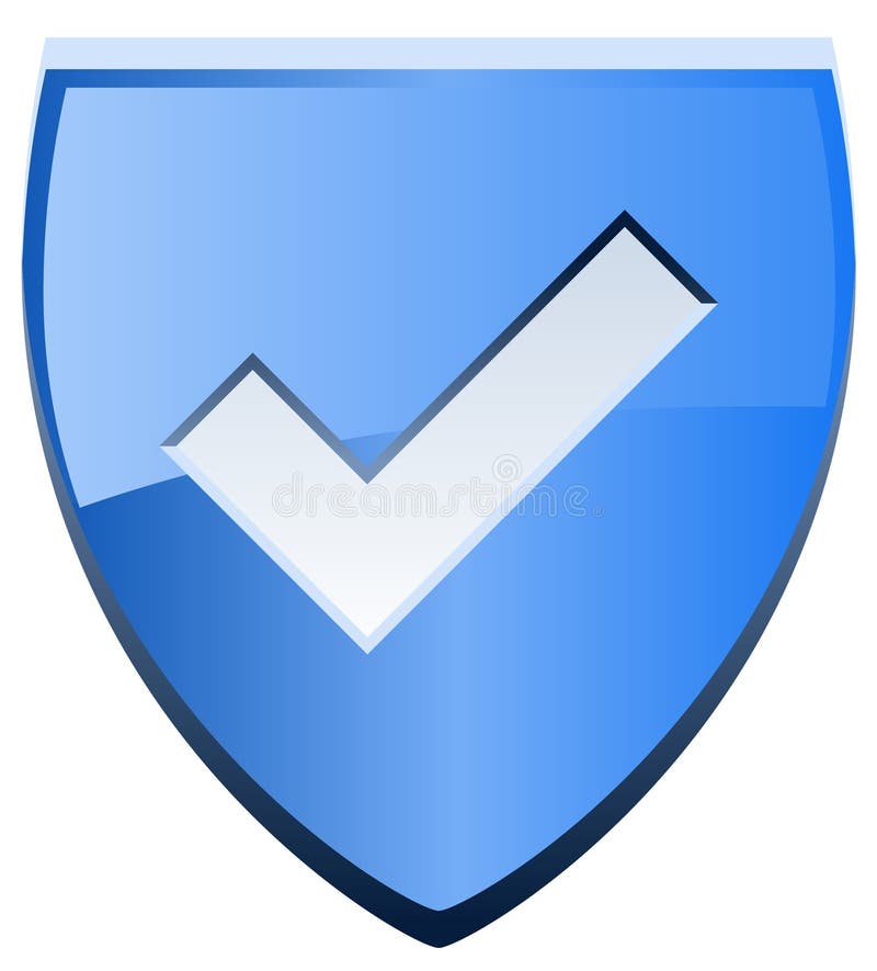 Shiny Rounded Point Star Blue Checkmark Vector Illustration Icon Stock ...