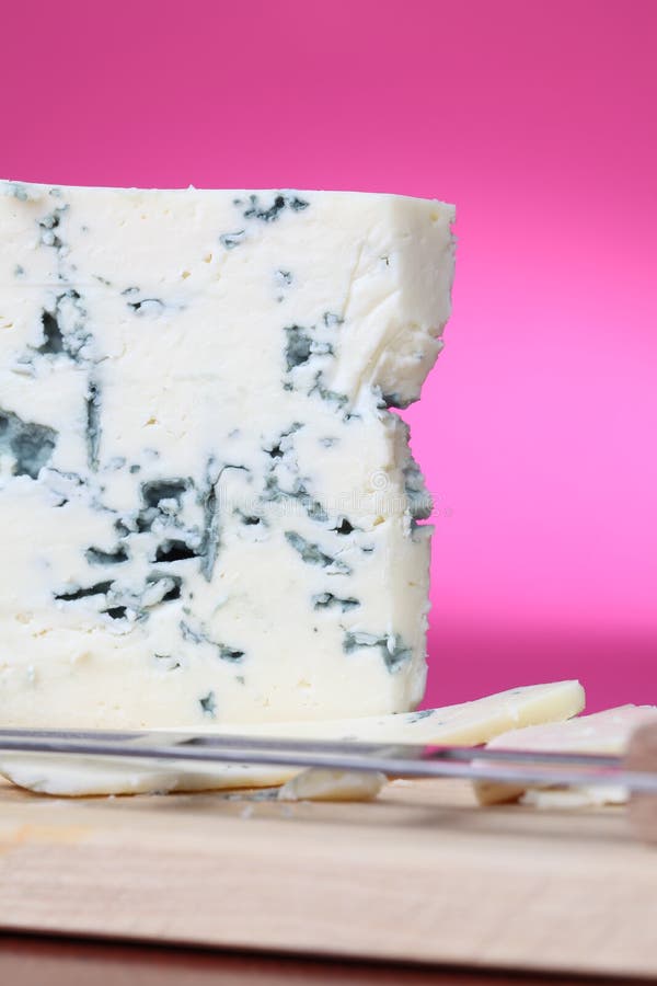 Blue cheese stock image. Image of knife, piece, cutting - 15377899