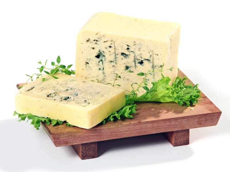 Strong Tasty Roquefort Blue Cheese on a Plate. Stock Photo - Image of ...