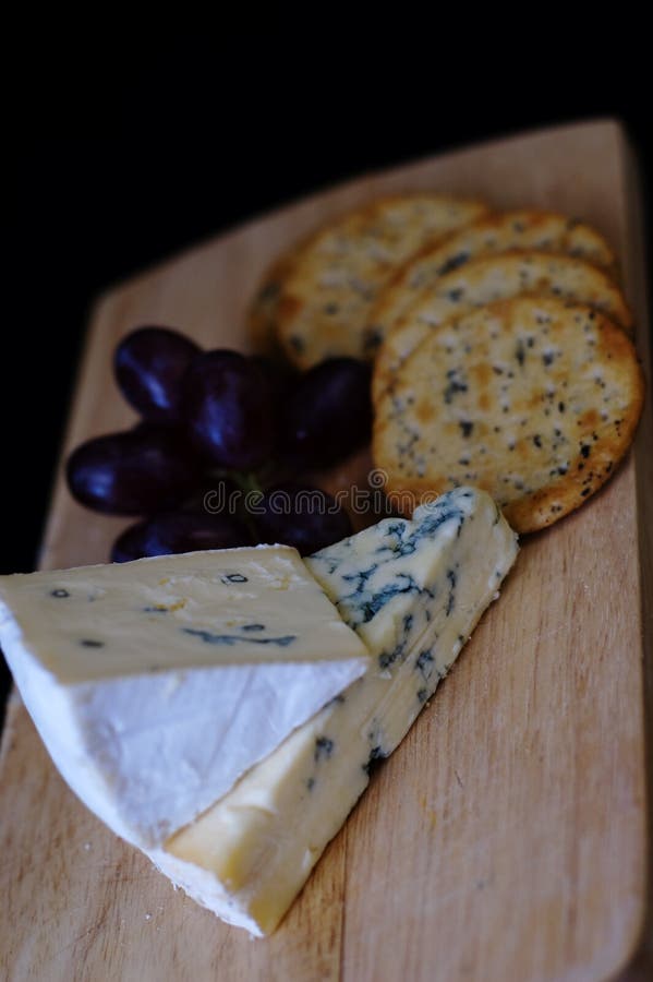 Blue cheese and crackers stock photo. Image of close - 11573480